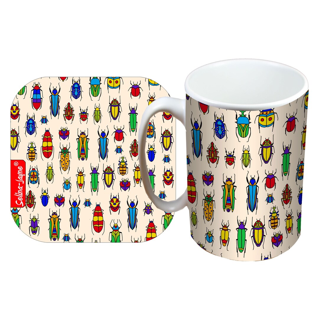 Insects Mug and Coaster Gift Set by Selina-jayne - Etsy