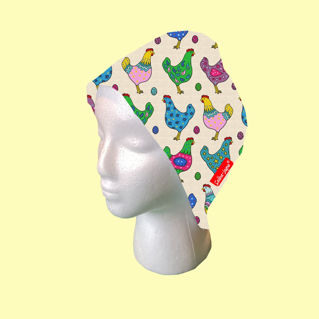 Scrub Cap Chickens Design by Selina-jayne - Etsy
