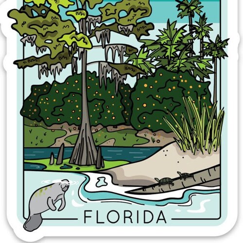 Florida State Park Checklist Screen Print Poster Jelly Press | Etsy