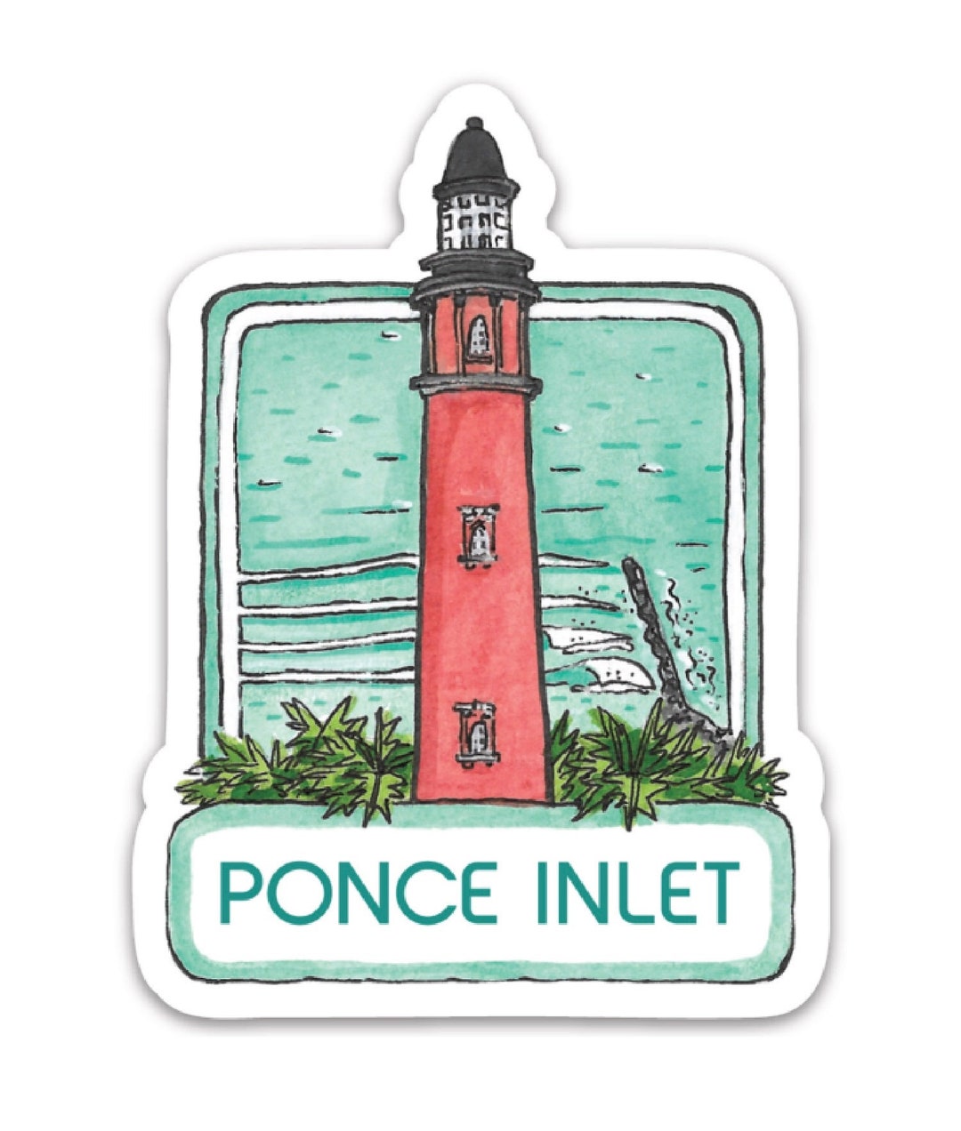 Ponce Inlet, Florida Lighthouse Travel Sticker - Etsy
