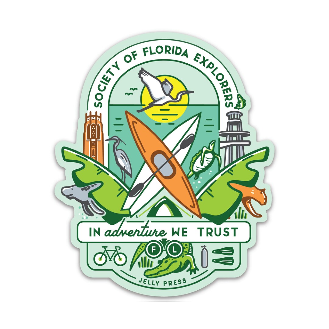 In Adventure We Trust Society of Florida Explorers Sticker - Etsy