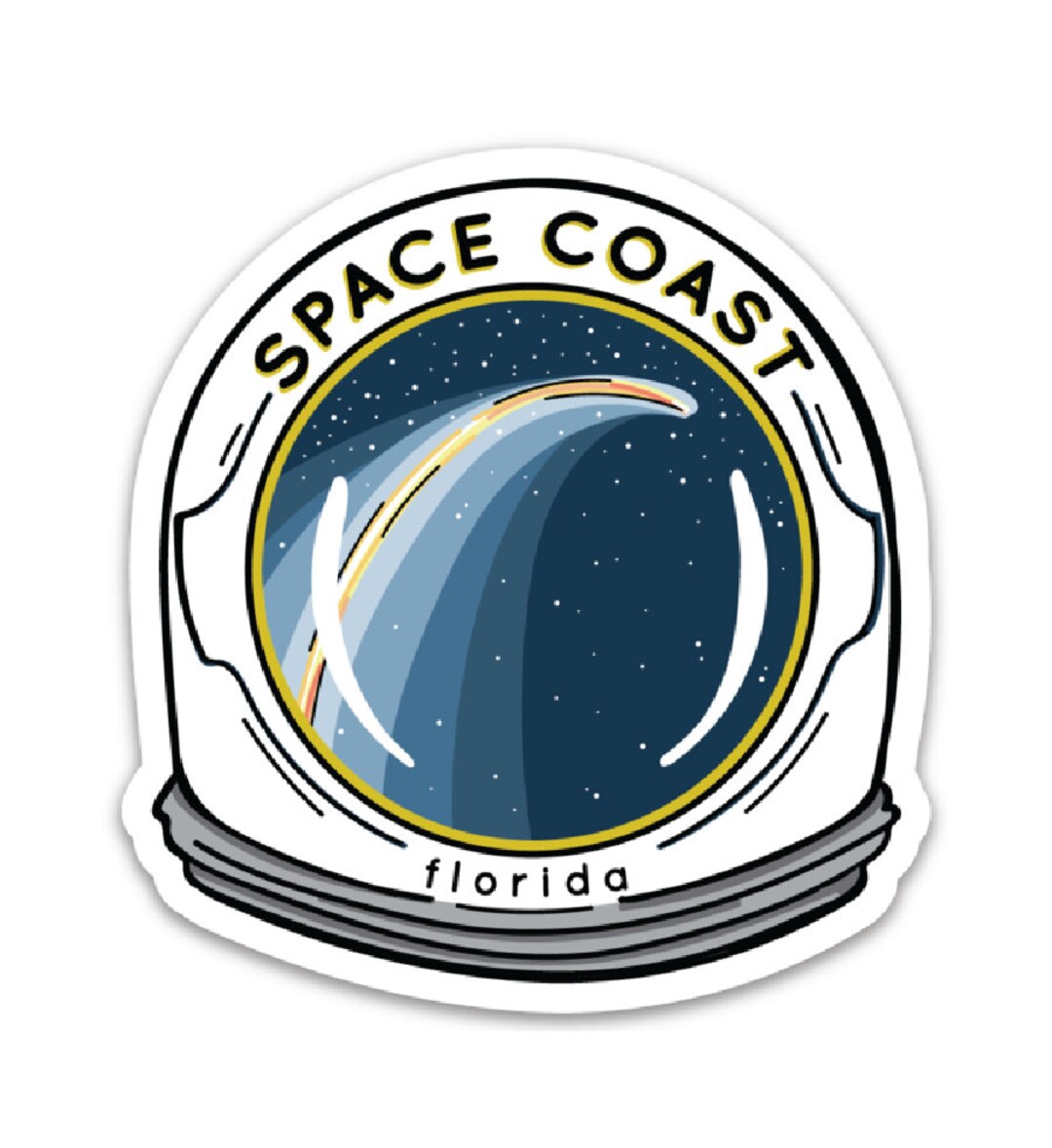 Space Coast Florida NASA Astronaut Space Shuttle Die Cut Sticker - Etsy