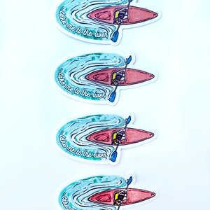Watercolor Take Me to the River Kayak Die Cut Sticker - Etsy