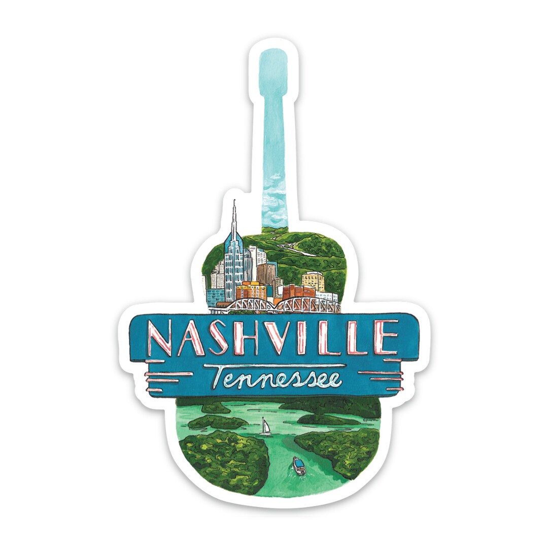 Nashville Tennessee Travel Sticker Jelly Press - Etsy