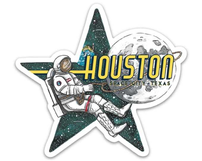 H-town Astronaut “be Someone” Sticker – Houston Space Vibes - Etsy