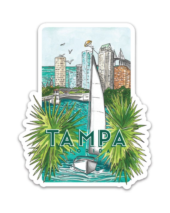 Tampa Travel Sticker | Etsy