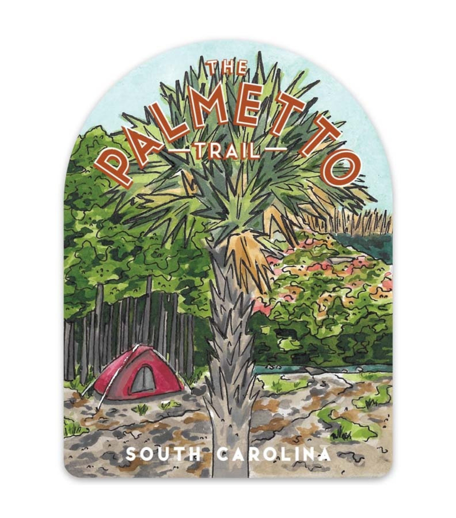 The Palmetto Trail South Carolina Sticker - Etsy