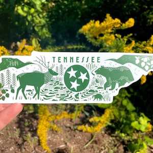 Tennessee State Sticker Great Smoky Mountains National Park by Jelly ...