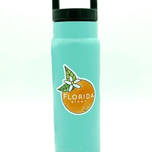 Watercolor Florida Grown Orange Die Cut Sticker - Etsy