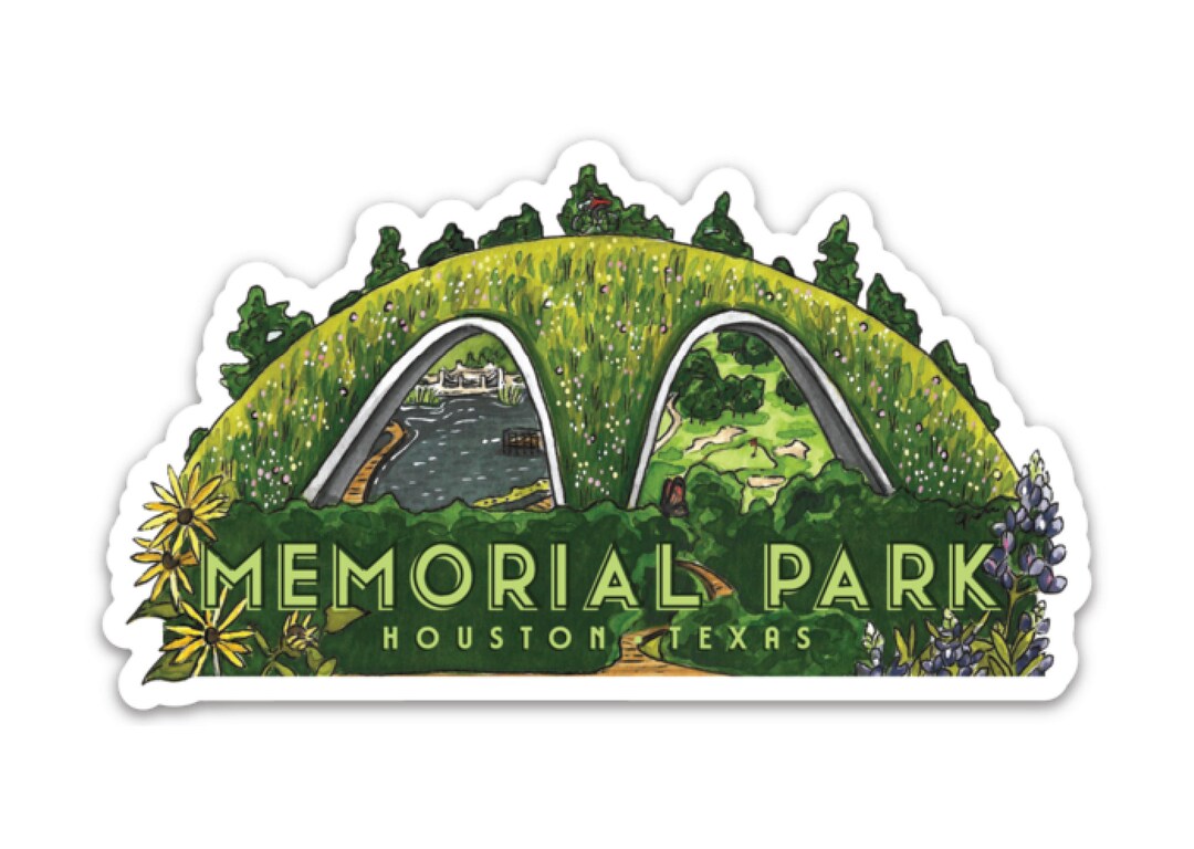 Memorial Park Houston Texas Sticker by Jelly Press - Etsy