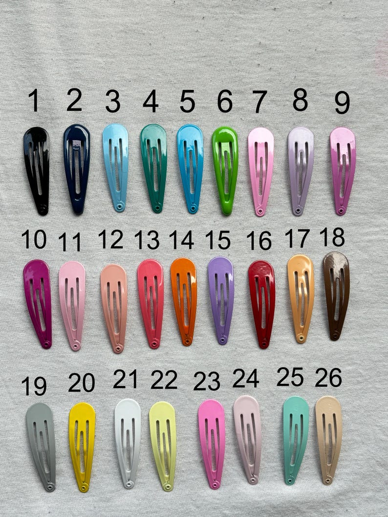 Mixed Barrette Hair Clips (sets of 5) Colourful Selection Snap Clips - Etsy