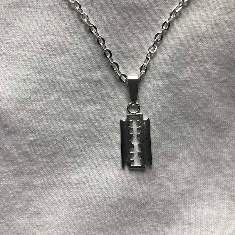 Razor Blade Necklace - Etsy