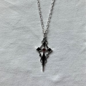Gothic Cross Pendent and Chain | Gothic Goth Emo Horror - Etsy