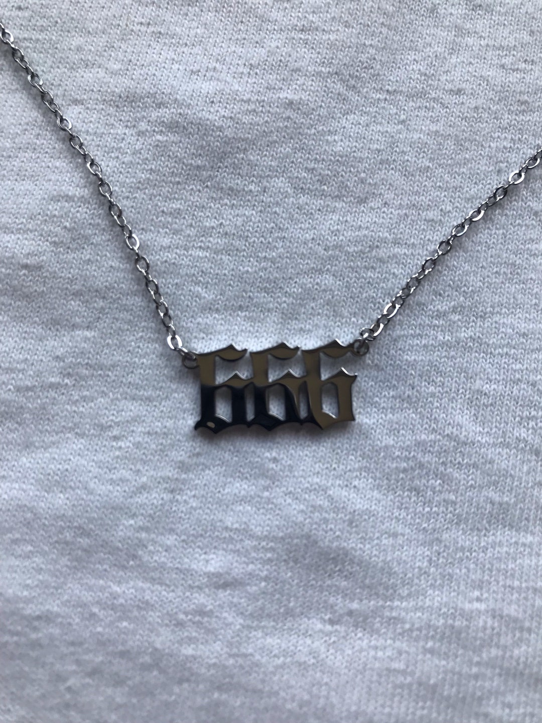 666 Pendent and Chain| Emo Goth Cool Fashion Rock Tattoo Halloween - Etsy