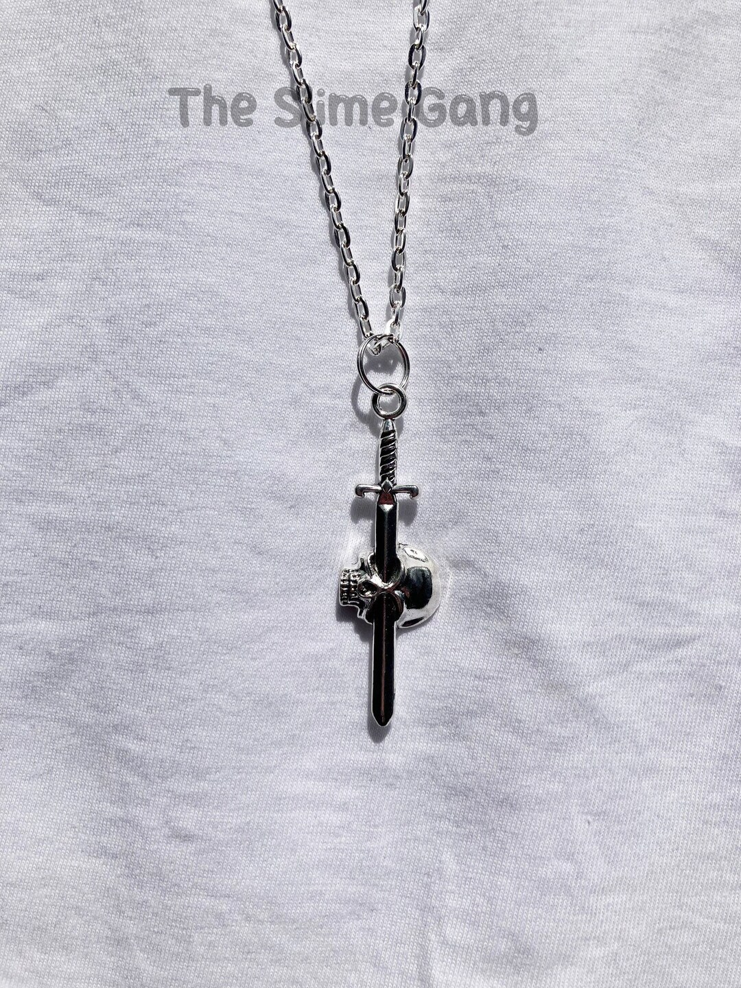 Skull Dagger Silver Necklace & Pendent | Emo Goth Cool Gothic Spooky - Etsy