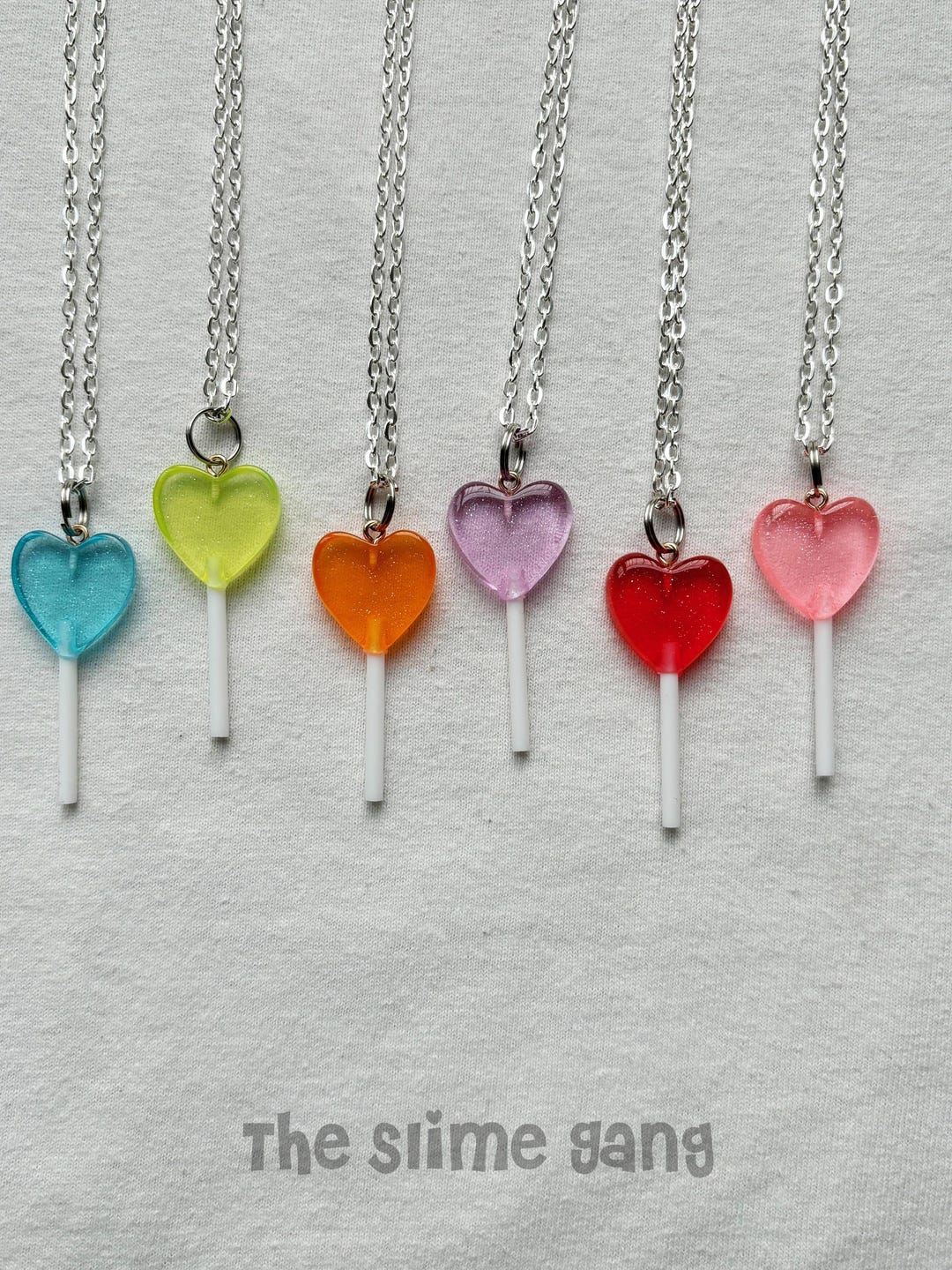 Heart Shaped Lollipop Pendents and Chain | Emo Goth Cute Party Retro - Etsy