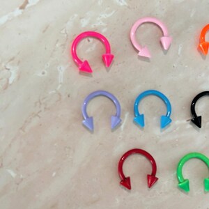 Colourful Spiked Septum Rings | Neon Gothic Nose Jewellery. Septum ...