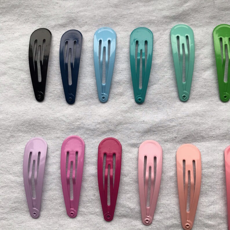 Mixed Barrette Hair Clips sets of 5 Colourful Selection Snap - Etsy