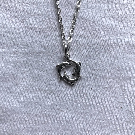 Dolphin Silver Necklace & Pendent Emo Goth Cool Fashion Rock - Etsy