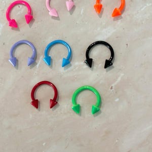 Colourful Spiked Septum Rings | Neon Gothic Nose Jewellery. Septum ...