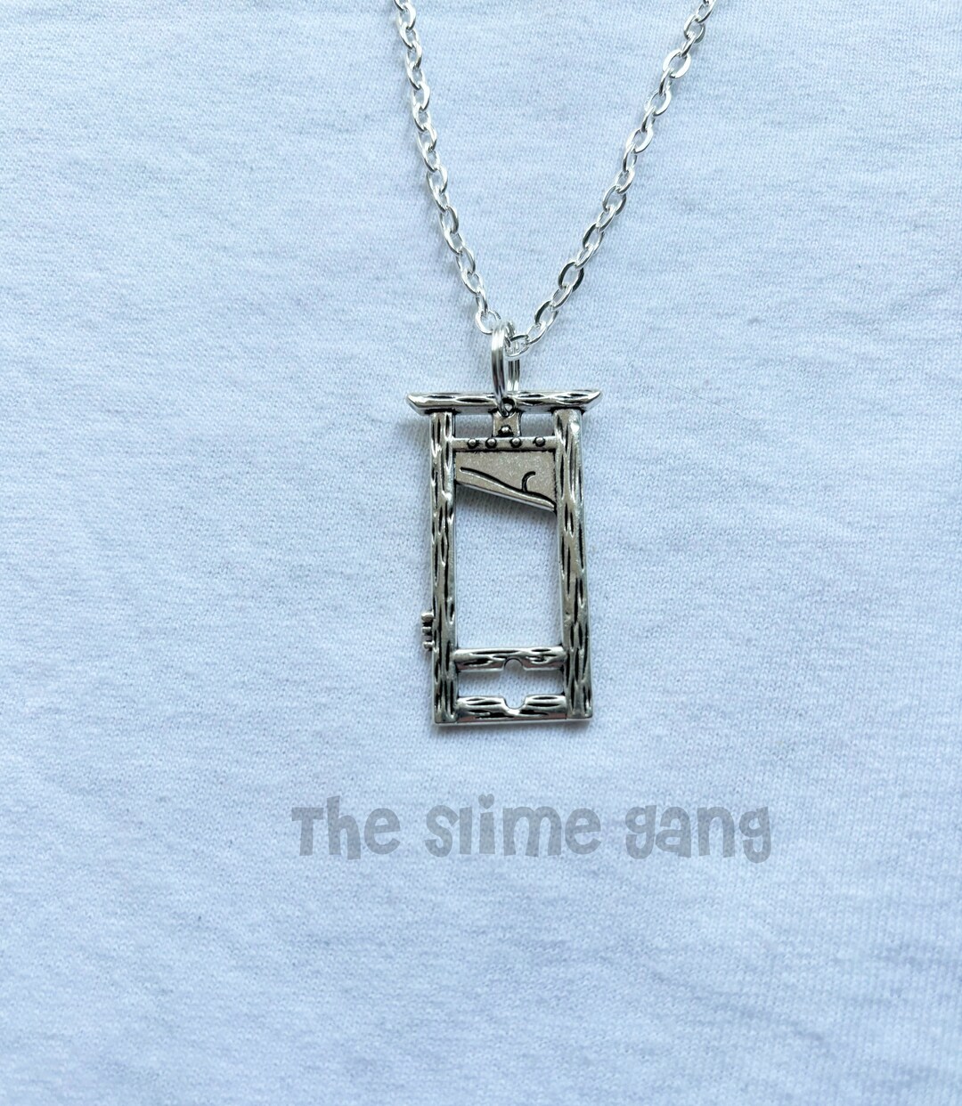 Guillotine Silver Style Pendent and Chain | Gothic Goth Emo Horror - Etsy