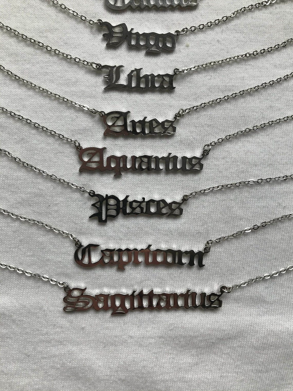 Star Sign Astrology silver necklace stars Zodiac nature emo | Etsy