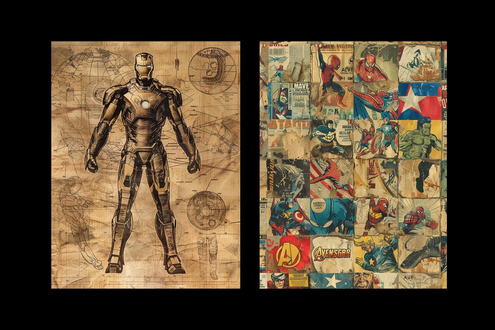 Superhero Inspired Digital Paper, Digital Scrapbook, Superhero Digital ...