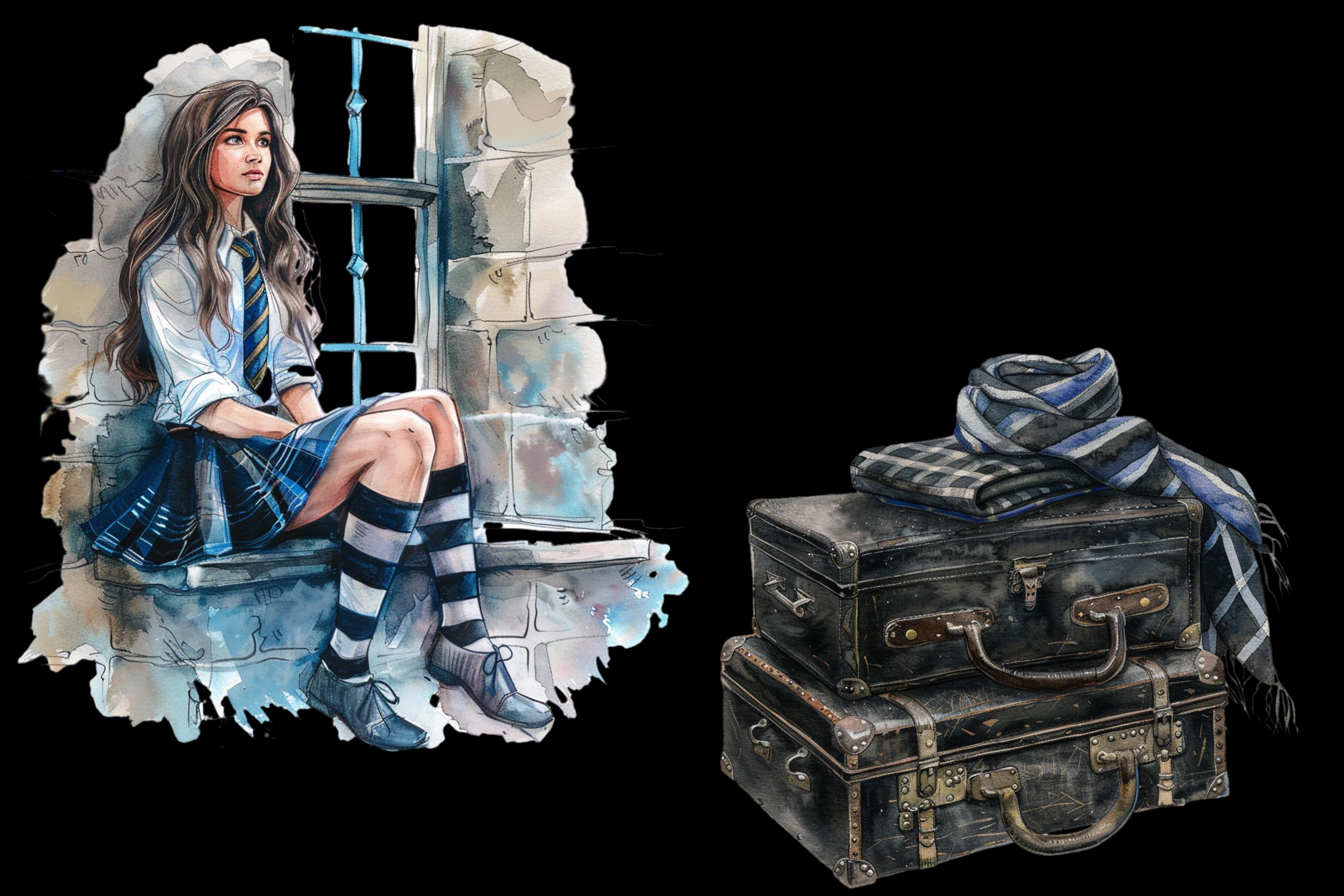 HP Wizard Ravenclaw Clipart PNG | House Emblem | Eagle Crest | Digital ...