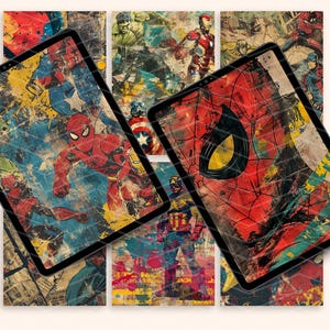 Superhero Inspired Digital Paper, Digital Scrapbook, Superhero Digital ...