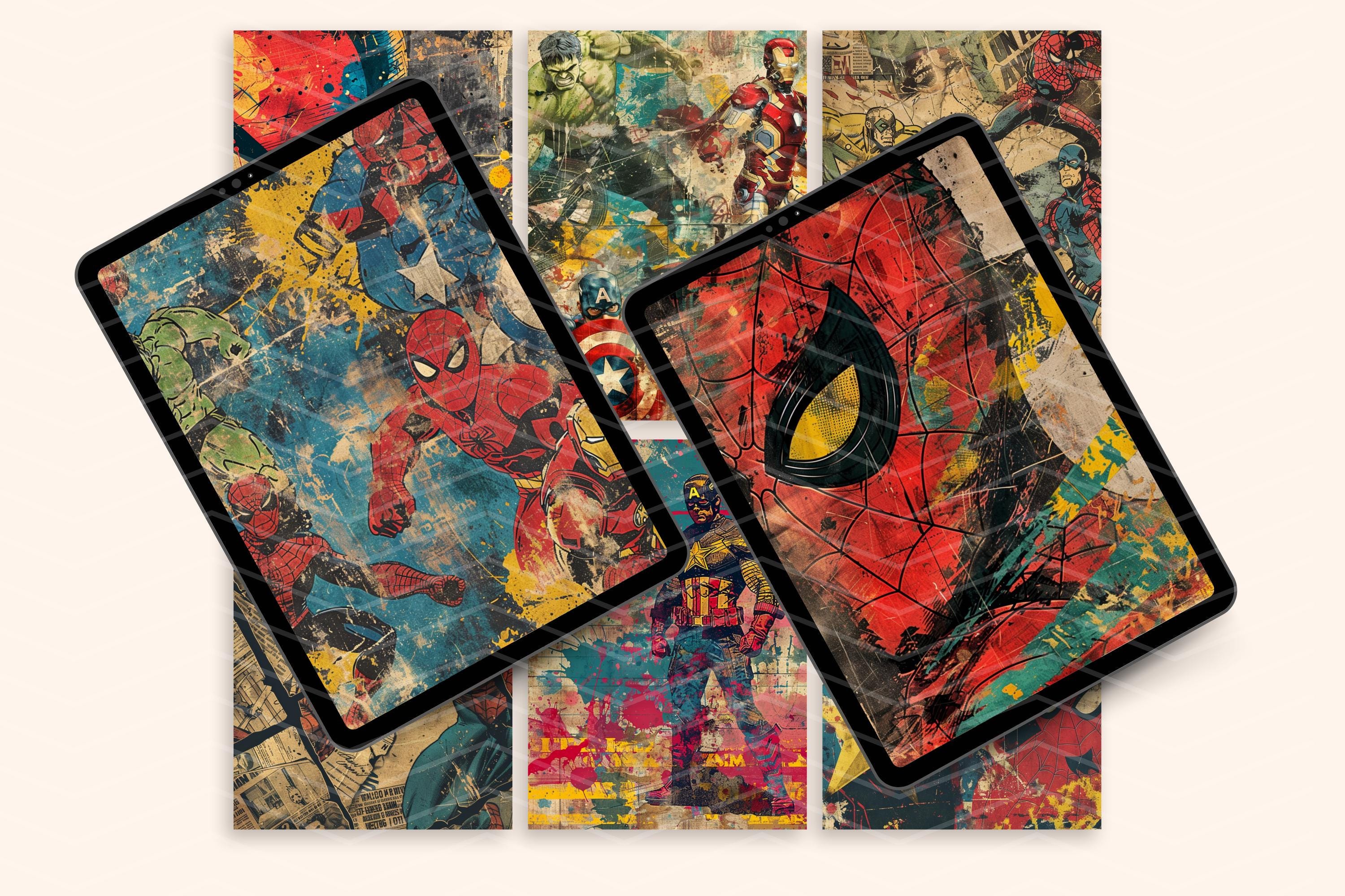 Superhero Inspired Digital Paper, Digital Scrapbook, Superhero Digital ...