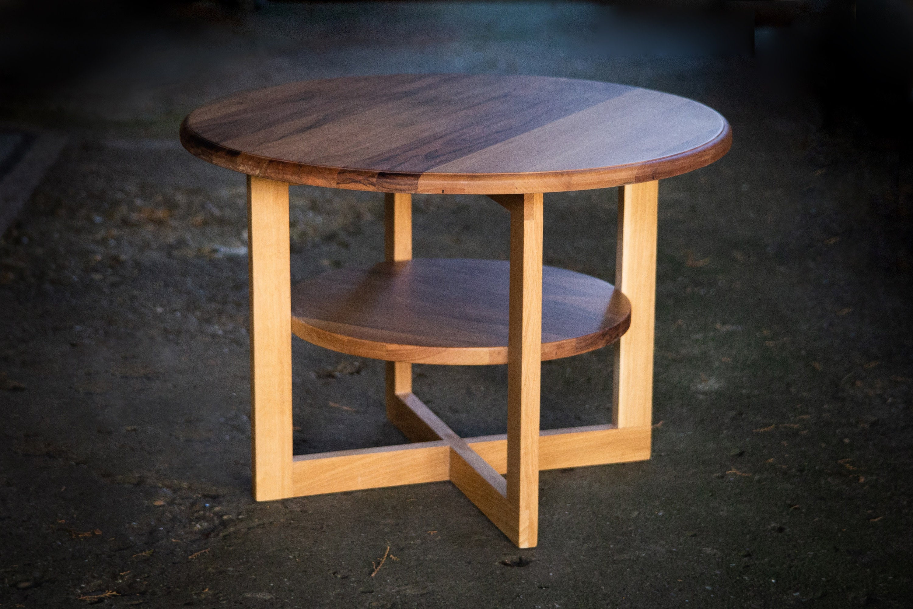 Walnut-oak Coffee Table - Etsy