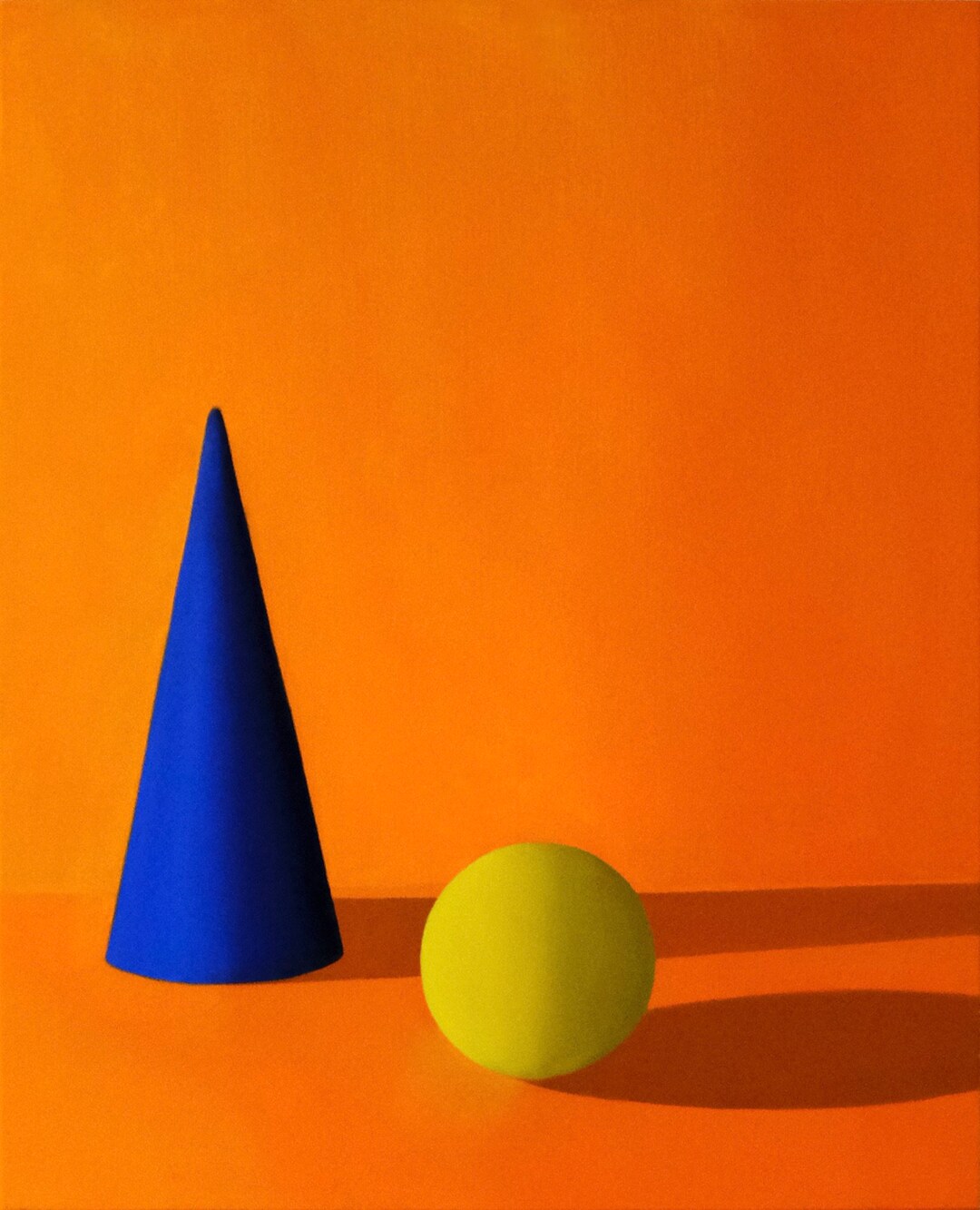 Original Oil Painting on Wood, Still Life of Geometric Shapes and Color ...