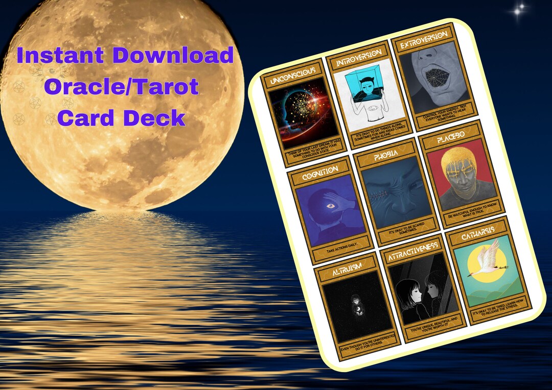 Psychology Personality Oracle Deck Cards for Inspiration/printable ...