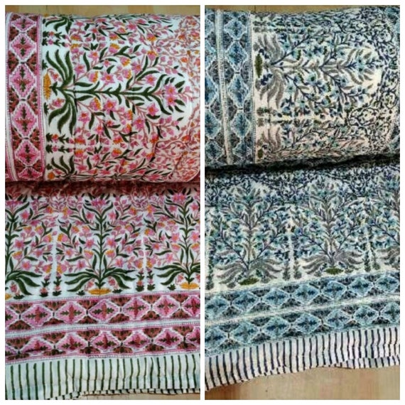Quilt for Sale Hand Block Print Quilt Razai Jaipur Famous - Etsy