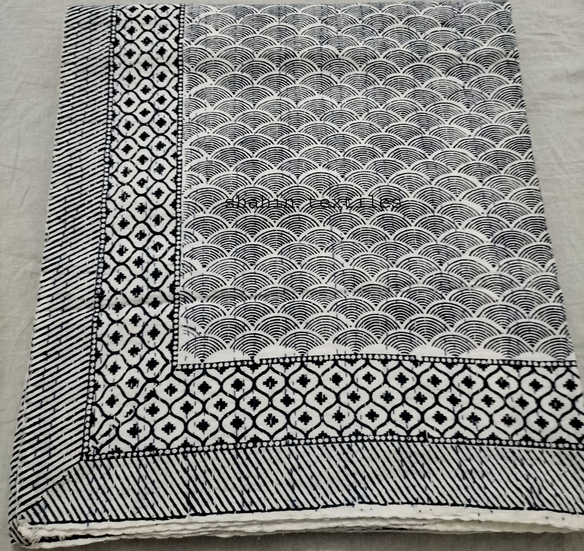 Hand Block Print Kantha Quilt Cotton Kantha Throw Hand Block - Etsy