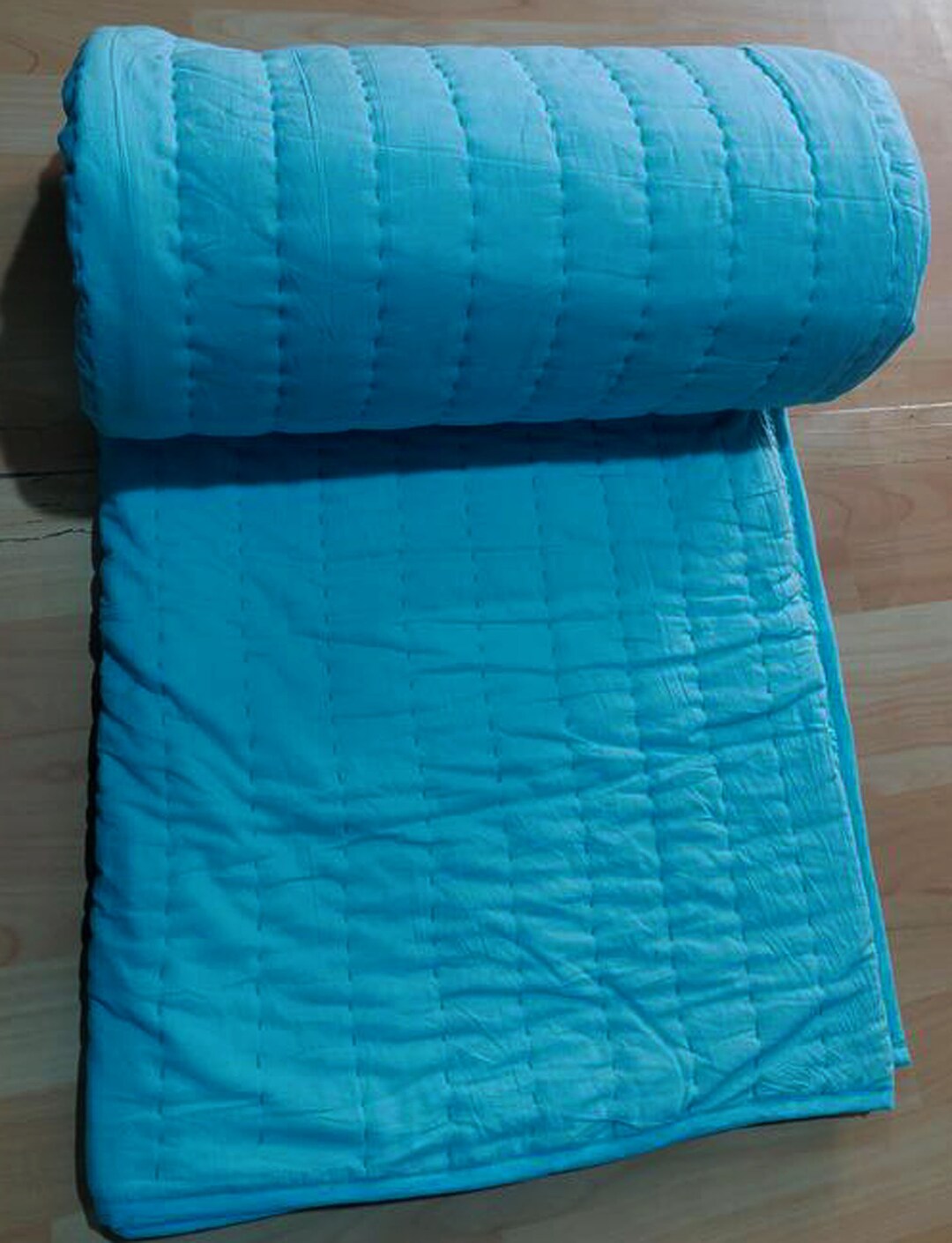 Solid Color Cotton Quilt, Reversible Quilt,soft Quality Quilt, Heavier ...