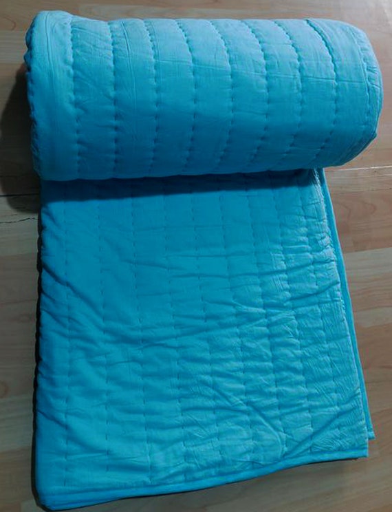 Solid Color Cotton Quilt Reversible QuiltSoft Quality Quilt | Etsy