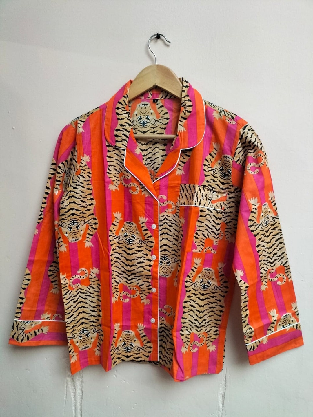 Beautiful Tiger Print PJ Sets, Soft Quality Cotton, Pyjama Made Half ...