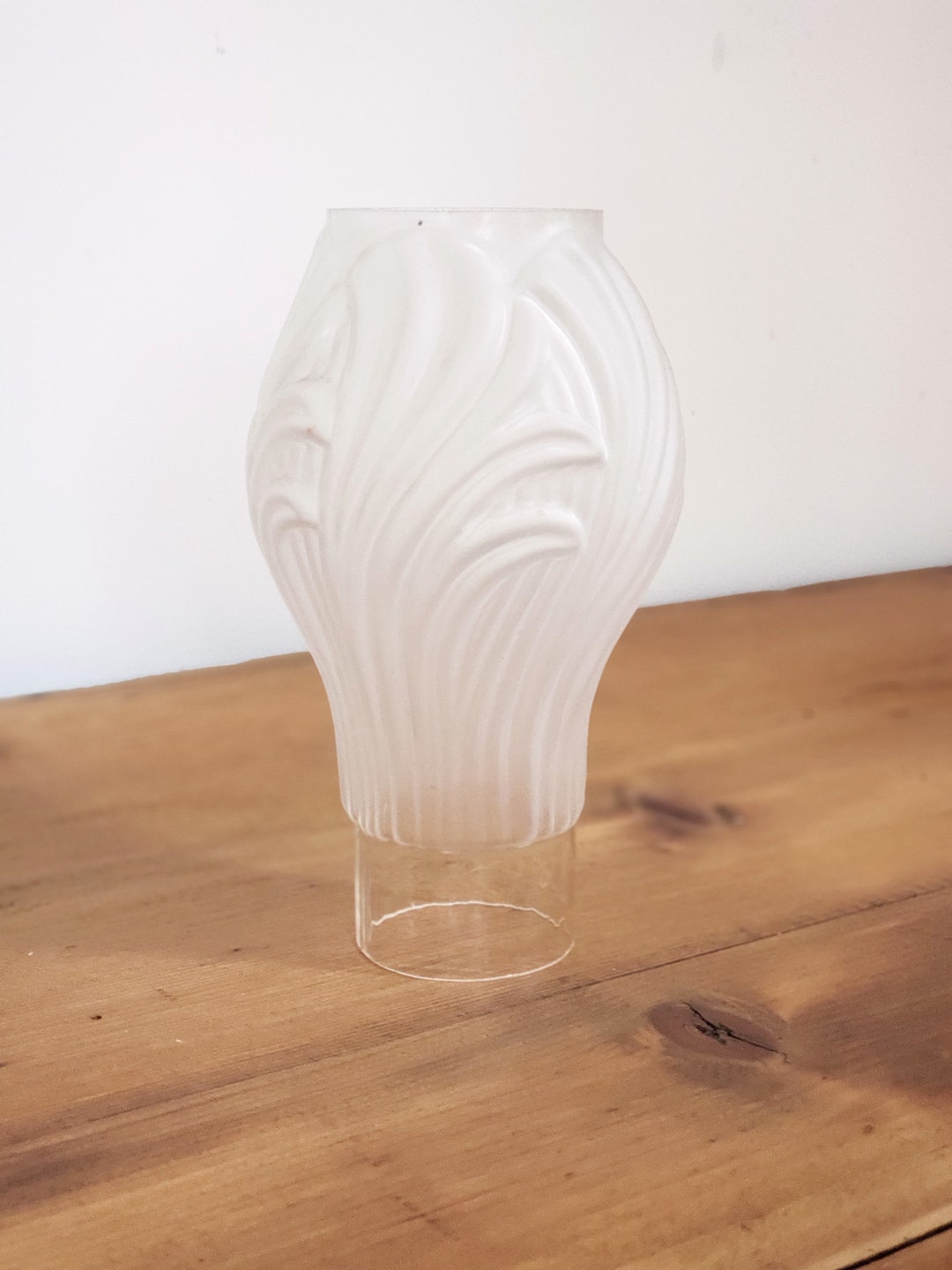 Oil Lamp Shade in Translucent Frosted Glass Art Deco Lampshade - Etsy