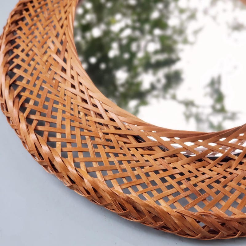 Rattan Mirror - Etsy