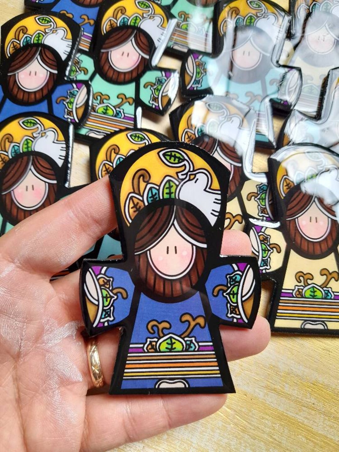 Cross Christ Personalized Magnets First Communion Favor, Baptism ...