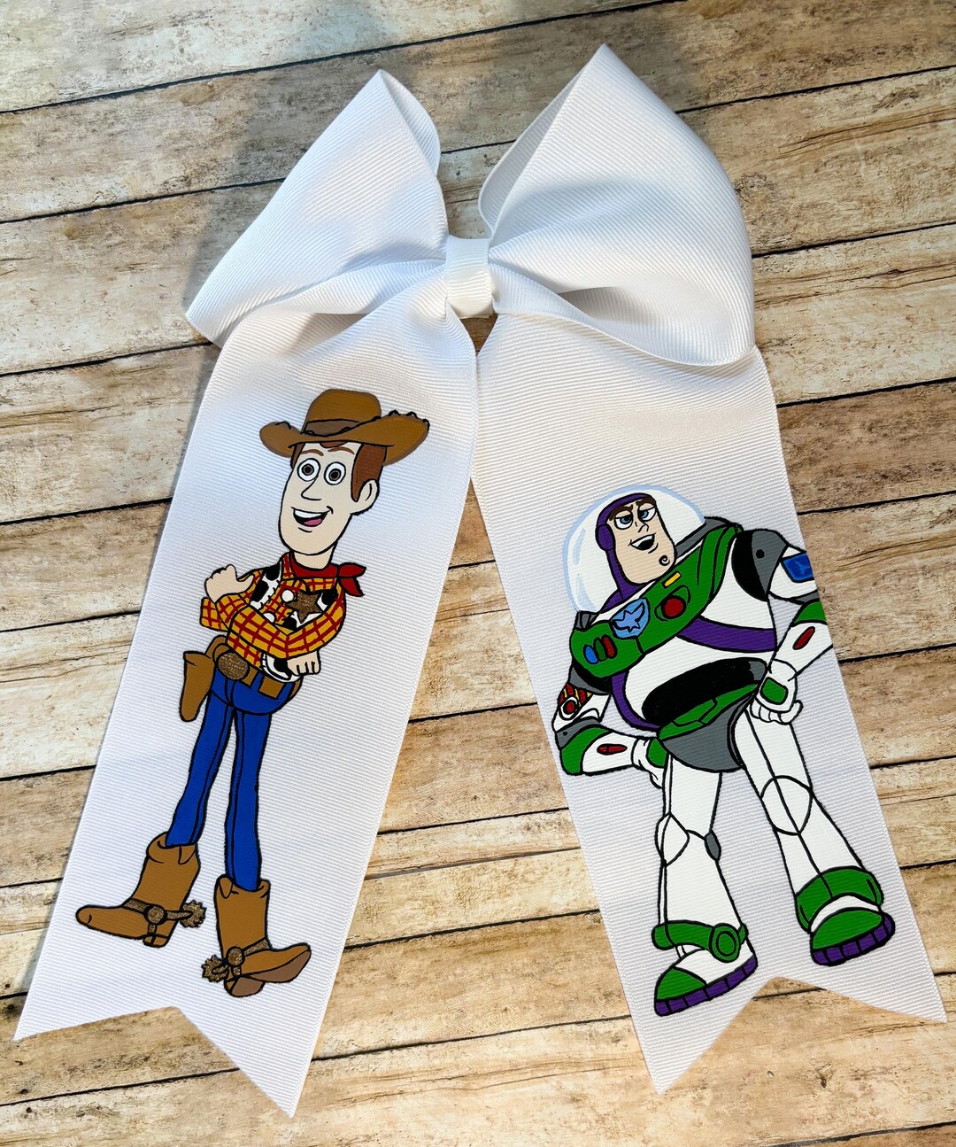 Buzz Lightyear & Woody Disney Inspired Hand Painted Hair Bow, Buzz Hair ...
