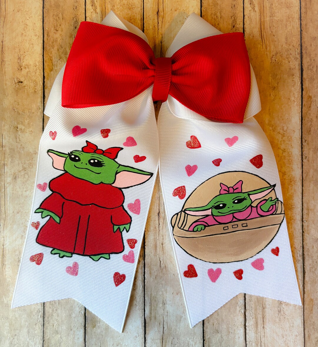 Valentine Themed the Mandalorian’s Grogru Baby Yoda Girl Hand Painted ...