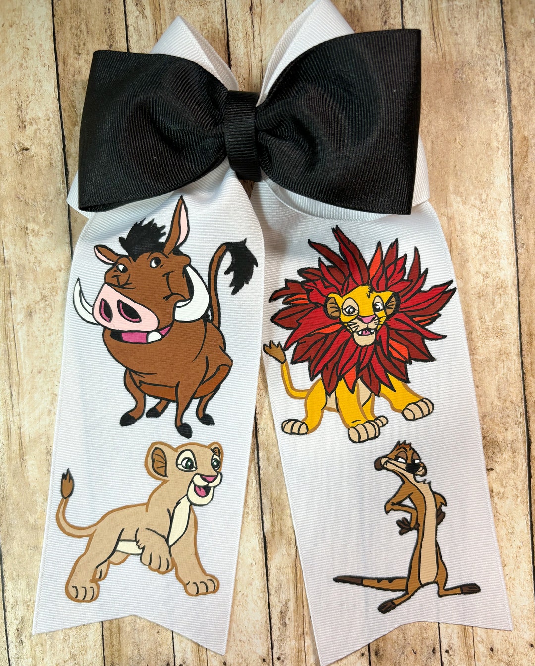Disney’s Lion King Hand Painted Hair Bow, Simba, Nala, Pumba and Timon ...