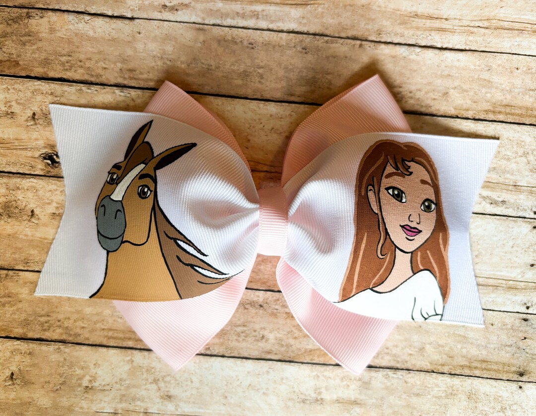 Spirit Riding Free Inspired Hand Painted Hair Bow, Spirit, Lucky Hair ...