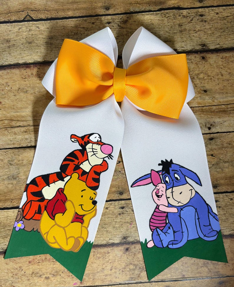 Disney's Winnie the Pooh, Tigger, Piglet, and Eeyore Hand-painted Hair ...