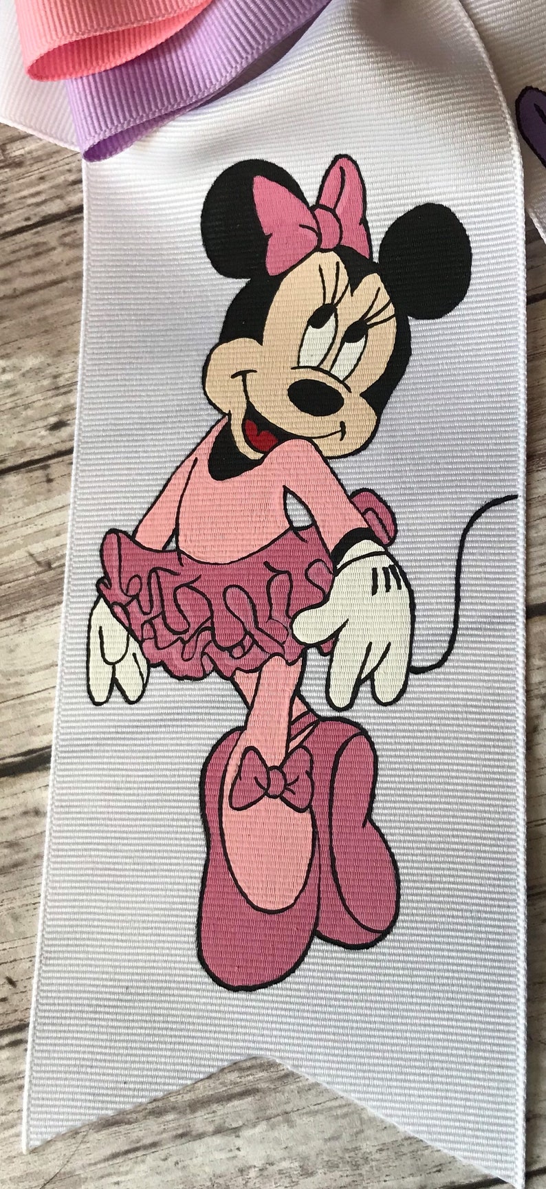 Minnie Mouse Dance Ballerina Hand painted hair bow Minnie | Etsy