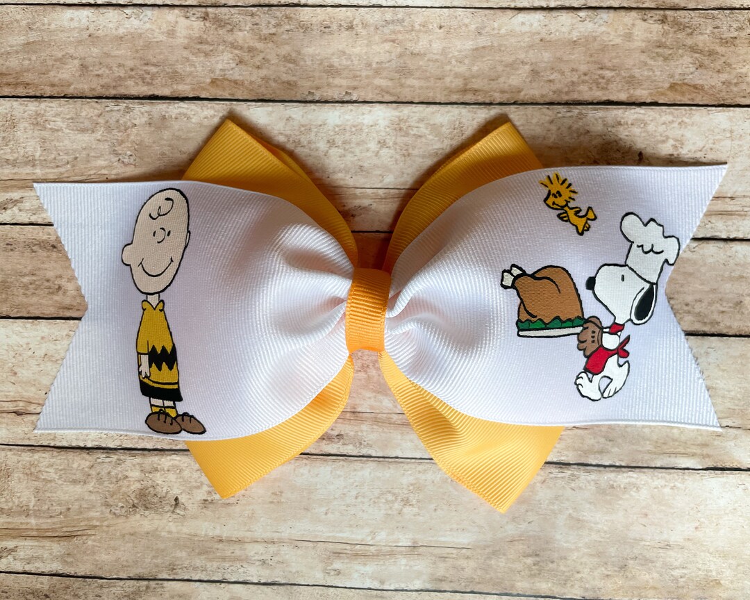 Snoopy and Charlie Brown Hand Painted Hair Bow Snoopy - Etsy
