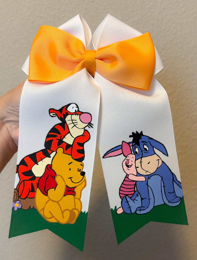 Disney's Winnie the Pooh, Tigger, Piglet, and Eeyore Hand-painted Hair ...