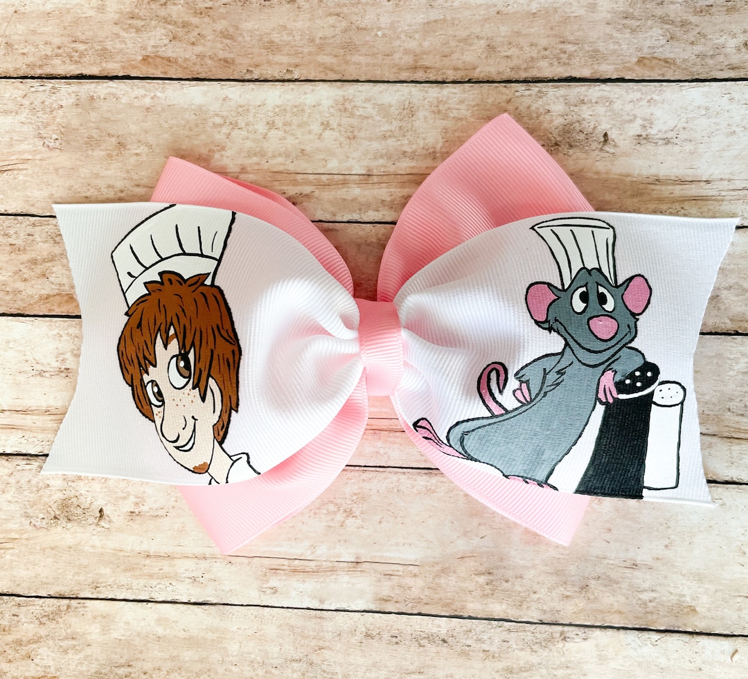 Disney Ratatouille Hand Painted Hair Bow, Ratatouille, Alfredo, Disney ...